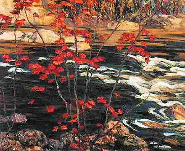 Canadian,Art : The Red Maple - Alexander Young Jackson - Fine Art ...